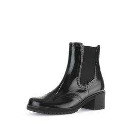 Gabor Damen Chelseaboots "Chelsea Boot Lackleder", Gr. 40schwarz, Schuhe