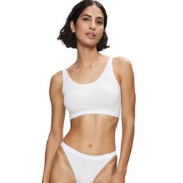 Triumph Damen Bralette "Smart Natural Bralette", Gr. 2, wei&szlig;, Single Jersey, Obermaterial: 87% Modal, 13% Elasthan, clean, unifarben, Basic, BHs,