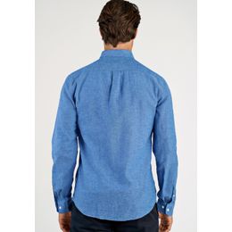 LINDBERGH Herren Leinenhemd "Leinenhemd Relaxed Fit"clear blau, Gr. S, Obermaterial: 55% Leinen, 45% Baumwolle, Hemden