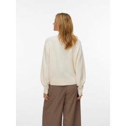 V&eacute;ro Moda VERO MODA Damen V-Ausschnitt-Pullover "VMBOOM LS V-NECK PULLOVER NOOS"birch detail:melange, Gr. XS, meliert, Strick, Obermaterial: 85% Polyester, 7%