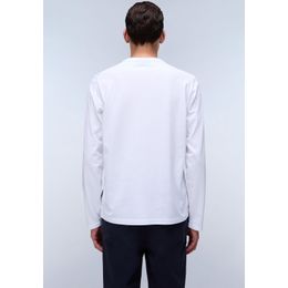 Napapijri Herren Langarmshirt "SALIS", wei&szlig;, Gr. XXXL, unifarben, Obermaterial: 100% Baumwolle, Shirts, Langarmdesign, unifarbenes Design, mit