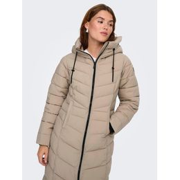 Only Damen Steppmantel "ONLJULIET LIFE QUILT COAT OTW"silber mink, Gr. M, unifarben, Web, Obermaterial: 100% Polyester, M&auml;ntel