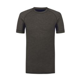 Mey Herren Funktionsshirt "Prfrmnc+", Gr. L, braun, Obermaterial: 48% Schurwolle, 48% Polyester, 4% Elasthan, Shirts, k&ouml;rpernahe Passform, Kurzarm,