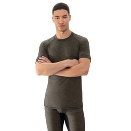 Funktionsshirt Mey "Prfrmnc+", Herren, Gr. L, olive beech, Obermaterial: 48% Schurwolle, 48% Polyester, 4% Elasthan, k&ouml;rpernah h&uuml;ftbedeckend, Rundhals, Shirts Funktionsshirt, k&ouml;rpernahe Passform, Kurzarm, schnelltrocknend, Rundhalsausschnitt