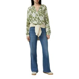 s.Oliver Damen Langarmblusegr&uuml;n floral, Gr. 34, gemustert, Web, Obermaterial: 100% Viskose, Blusen, mit All-Over Print