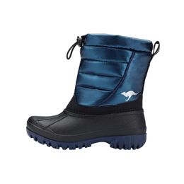 Kangaroos Jungen Winterboots "K-Ben", Gr. 28, blau, Synthetik, Textil, Schuhe, Wasserabweisend,Winterschuhe, Winterstiefel, Snowboots