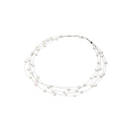 Elli Kette Damen Gr&ouml;&szlig;e 43 silber / perlwei&szlig;