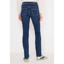 Cecil Damen Slim-fit-Jeansmid blau used wash, Gr. 34, unifarben, Jeans, 78% Baumwolle, 20% Polyester, 2% Elasthan, Jeans, 5-Pocket-Style