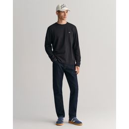Gant Herren Slim-fit-Jeans "SLIM Gant JEANS", blau, Gr. 32, Denim/Jeans, Obermaterial: 97% Baumwolle, 2% Polyester, 1% Elasthan, Jeans