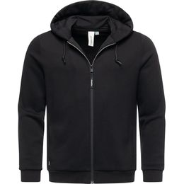 Ragwear Herren Sweatjacke "Wernons"schwarz, Basic, Gr. S, Material: 70% Baumwolle, 30% Polyester, Sweatjacken, Weiche Herren Alltagsjacke mit
