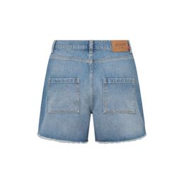 JOOP! JOOP JEANS Damen Jeansshorts "Esther", blau, Gr. 32, unifarben, Denim/Jeans, Obermaterial: 100% Baumwolle, Jeans, mit Fransensaum