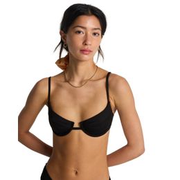 Billabong Damen B&uuml;gel-Bikini-Top "Sol Searcher Leah Underwire", schwarz, Gr. M, Obermaterial: 86% Recycled Polyamid, 14% Elasthan., Bikini-Oberteile