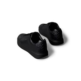 Calvin Klein Herren Sneaker "CHUNKY CUPSOLE LACEUP LTH BT AOP", Gr. 47schwarz, Leder, Lederimitat, Schuhe, Halbschuh, Freizeitschuh, Schn&uuml;rschuh mit