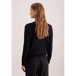 Seidensticker Damen Strickjackeschwarz, Gr. M, unifarben, 90% Wolle, 10% Seide, Strickjacken, Cardigan Uni