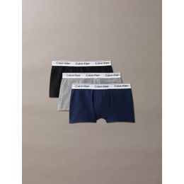 Kinder Trunk "3PK TRUNK", Calvin Klein Underwear, Gr. 140, schwarz, Jersey, Obermaterial: 95% Baumwolle, 5% Elasthan, unifarben, Unterhosen, mit