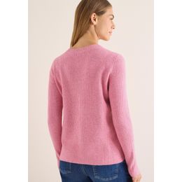 Cecil Damen Strickpullover, pink, Gr. XL, unifarben, Strick, Obermaterial: 37% Baumwolle, 34% Polyacryl, 26% Polyester, 3% Elasthan, Pullover, mit