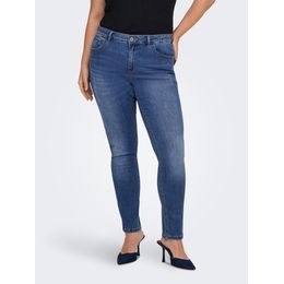 Only CARMAKOMA Damen Skinny-fit-Jeans "CARKARLA REG ANK SK JEANS BJ11336 NOOS"medium blau denim, Gr. 42, unifarben, Denim/Jeans, Obermaterial: 64%