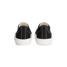 Tommy Jeans Herren Sneaker "ARCHIVE VULC Y2K", Gr. 45, schwarz, Baumwolle, unifarben, Schuhe, Freizeitschuh, Halbschuh, Schn&uuml;rschuh mit Logoflagge im