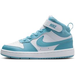 Nike Sportswear M&auml;dchen Sneaker "COURT BOROUGH MID 2 (PSV)", Gr. 31wei&szlig;, denim turq, Leder, Synthetik, Schuhe, Design auf den Spuren des Air Force 1,