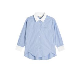 KOTON Bluse M&auml;dchen Gr&ouml;&szlig;e 110/116 blau / navy / wei&szlig;
