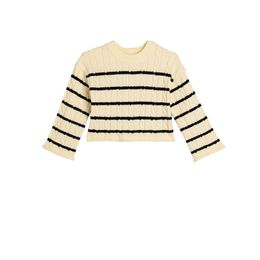 KOTON Pullover M&auml;dchen Gr&ouml;&szlig;e 110/116 beige / schwarz