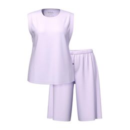 Ulla Popken Short Pajama Set female Purple size 42-44