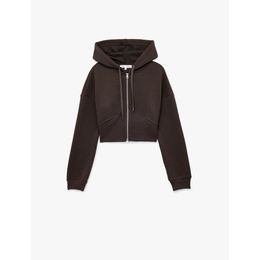 KOTON Zip-Up Hoodie female Brown size XL