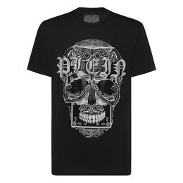 Philipp Plein T-Shirt 'Skull' Herren Gr&ouml;&szlig;e S hellgrau / dunkelgrau / schwarz / wei&szlig;