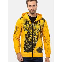 Cipo & Baxx Cipo & Baxx Zip-Up Hoodie male Yellow size XXL