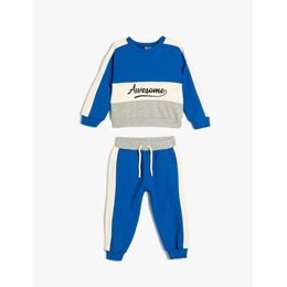 KOTON Overall Jungen Gr&ouml;&szlig;e 98/104 blau / grau / schwarz / wei&szlig;