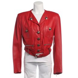 Moschino Lederjacke / Ledermantel Damen Gr&ouml;&szlig;e M Second Hand rot