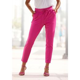 Lascana Schlupfhose 'aus super softer Jersey-Qualit&auml;t' pink Gr. 42 f&uuml;r Damen. Figurumspielend