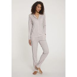 s.Oliver Pyjama pink Gr. 48/50 f&uuml;r Damen. Mit V-Ausschnitt. Bequem