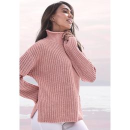 Buffalo Stehkragenpullover braun Gr. 44/46 f&uuml;r Damen. Figurumspielend. Nachhaltig.