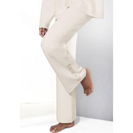 ELBSAND Strickhose mehrfarbig Gr. 32/34 f&uuml;r Damen. Mit Logostickerei. Bequem. Nachhaltig.