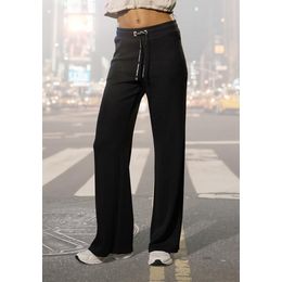 French Connection Loungepants schwarz Gr. 32/34 f&uuml;r Damen. Mit Logostickerei. Bequem. Nachhaltig.