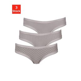 Lascana Brasilslip taupe Gr. 32/34 f&uuml;r Damen. Mit Spitze. K&ouml;rpernah. Nachhaltig.