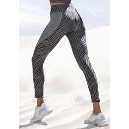 active by Lascana LASCANA ACTIVE Leggings schwarz Gr. XS (32/34) f&uuml;r Damen. Mit Logodruck. Eng