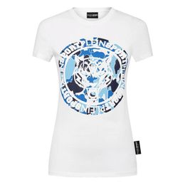 Plein Sport Shirt 'Carbon Tiger' female White size 5XL