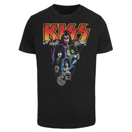 F4NT4STIC Shirt 'Kiss Rock Band Neon' male Black size M