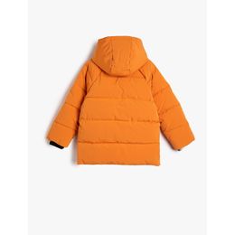 KOTON Jacke Jungen Gr&ouml;&szlig;e 146/152 dunkelorange / schwarz / wei&szlig;