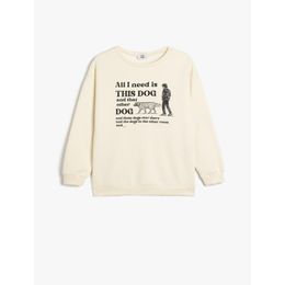 KOTON Sweatshirt boy Beige size 104/110