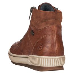 Remonte Damen Schn&uuml;rboots, Gr. 38, braun, Leder, Lederimitat, Schuhe, Plateau, Schn&uuml;rstiefelette, Boots in Crash-Optik