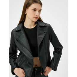 KOTON Blazer Damen Gr&ouml;&szlig;e 50 schwarz