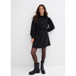 bonprix Glitzerkleid aus fester Interlock-Qualit&auml;t, schwarz