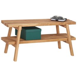 Linea Natura Garderobenbank, Eiche, Holz, Eiche, massiv, 100x45x40 cm, Abstellfl&auml;che, Holzm&ouml;bel, Garderoben Holz, Garderobenb&auml;nke Holz