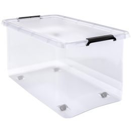 Deuba Aufbewahrungsbox Transparent 60x40x35cm 60L stapelbar