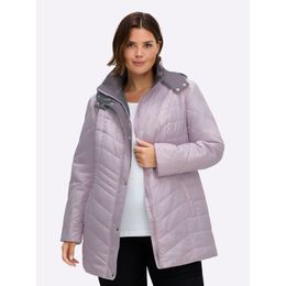 sheego Gro&szlig;e Gr&ouml;&szlig;en Steppjacke mit Kontrastfutter, ros&eacute;-grau, Gr&ouml;&szlig;e 48 - Damen