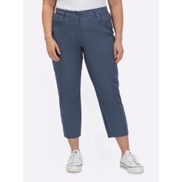 sheego Gro&szlig;e Gr&ouml;&szlig;en 7/8-Jeans mit optisch streckenden N&auml;hten, rauchblau, Gr&ouml;&szlig;e 22 - Damen