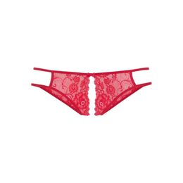Petite Fleur Gold Crotchless Lingerie female Red size 32/34